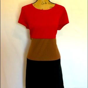 Dresses | Tri Color Midi Dress From Loft | Poshmark